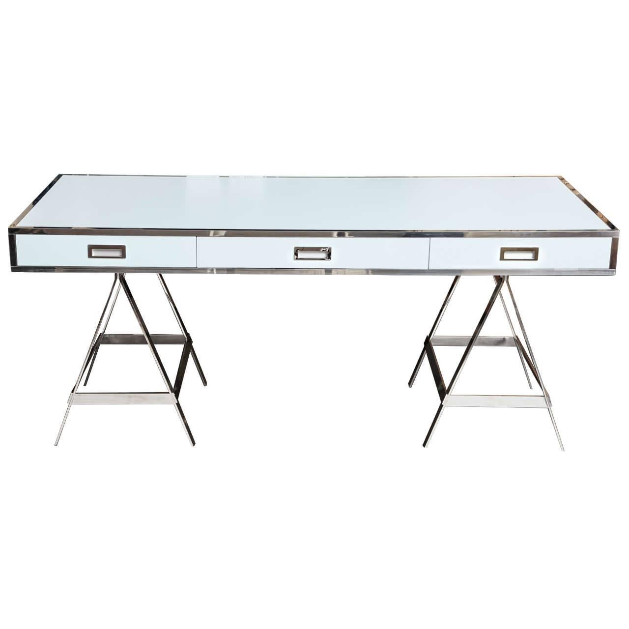 Albrizzi Trestle Desk New Larger Size For Sale at 1stDibs | large ...