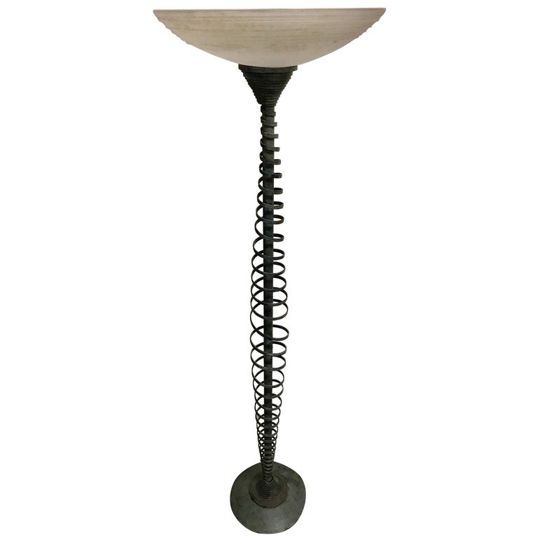 Italian Midcentury Murano Glass and Kinetic Bronze Floor Lamp For Sale ...