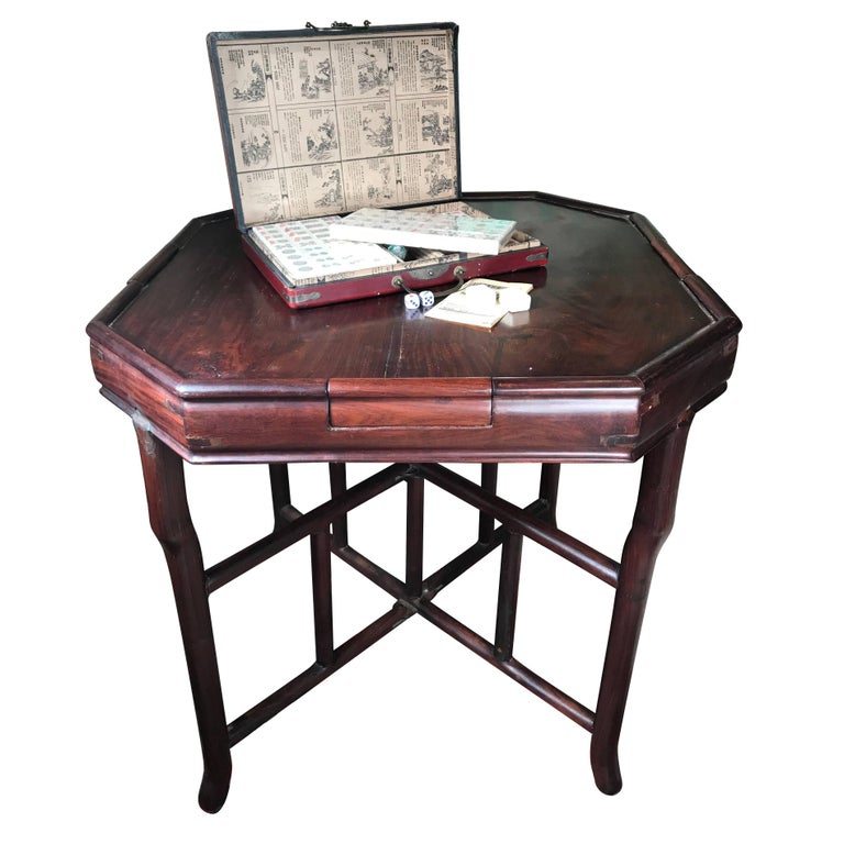 Chinese Antique Gaming Table with Vintage Game, Qing Dynasty, 19th ...