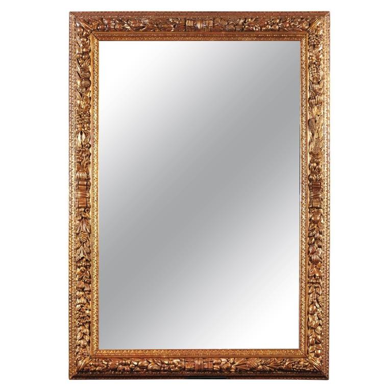 16th Century Carved Wood Gilt Italian Mirror from Genoa, Circa 1590 For ...