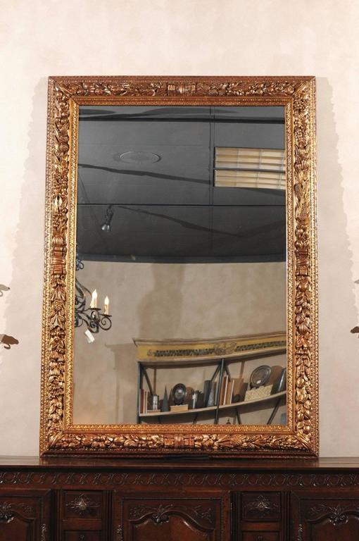 16th Century Carved Wood Gilt Italian Mirror from Genoa, Circa 1590 For ...