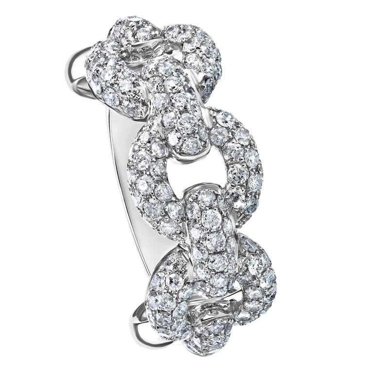 Interlinked Diamond Band Ring For Sale at 1stDibs