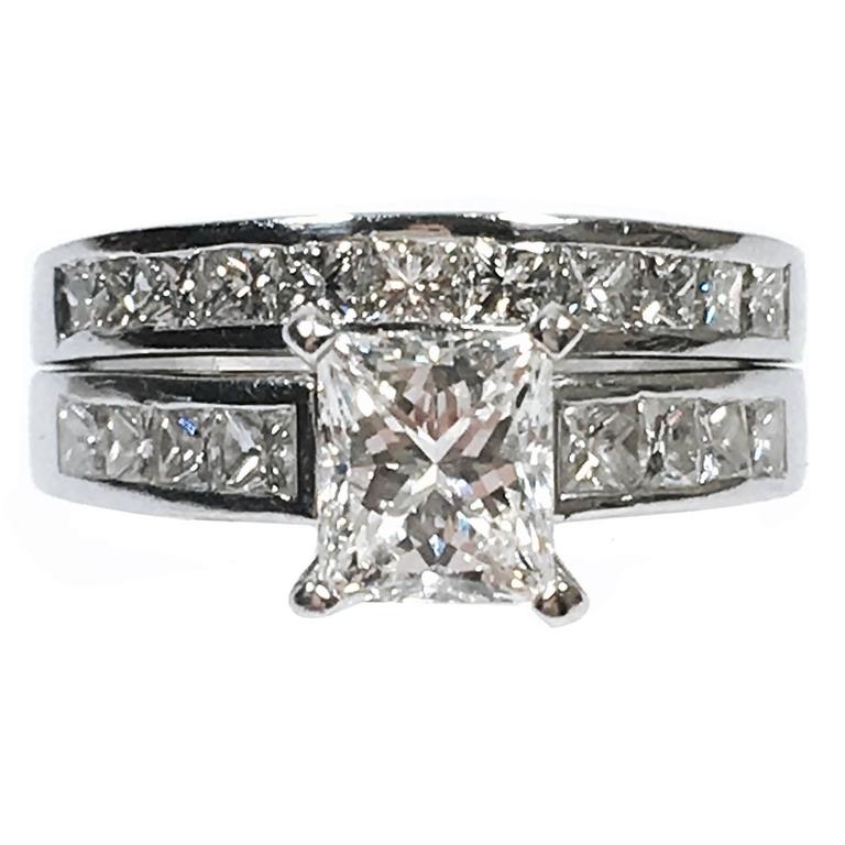 Diamond Platinum Wedding Set at 1stDibs