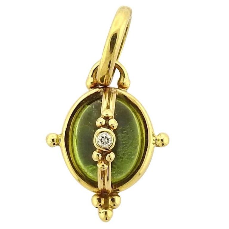 Temple St. Clair Peridot Diamond Gold Mini Locket Pendant at 1stDibs ...