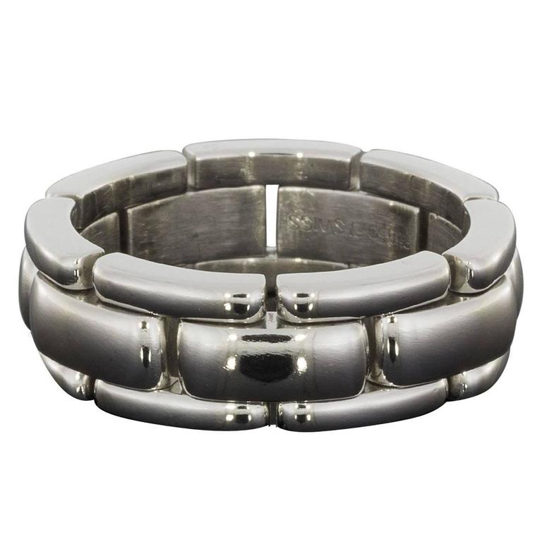 Furrer Jacot Platinum Sculptures Flexible Wedding Band Ring at 1stDibs ...