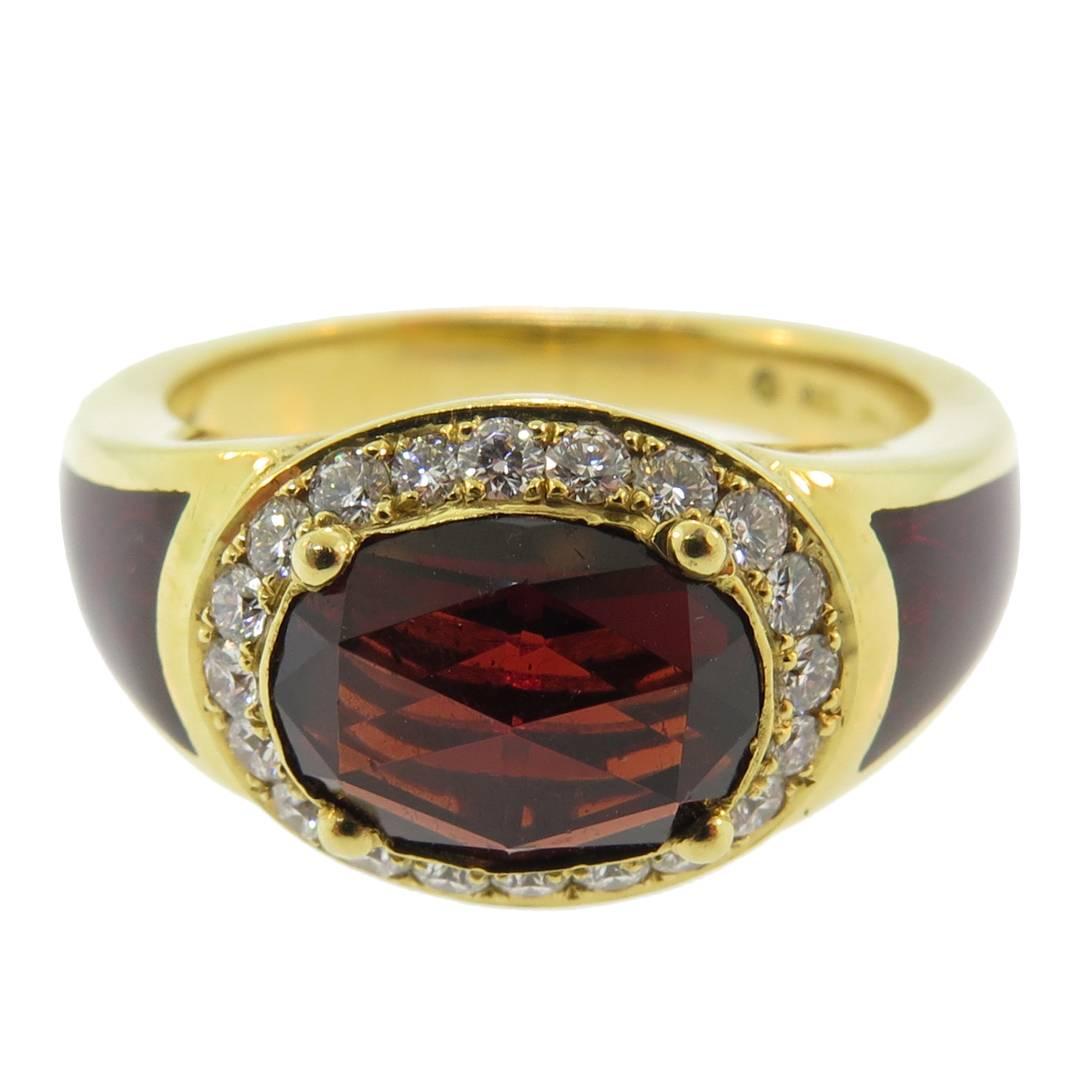 Faberge Garnet Ring at 1stDibs