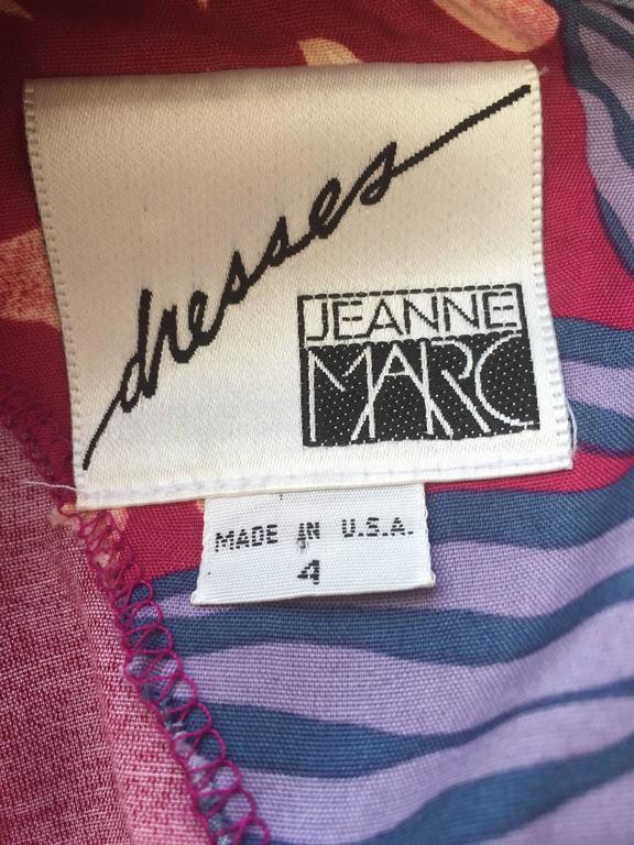 Vintage Jeanne Marc 1980s Drop Waist Boho 80s Dress Colorful Floral ...