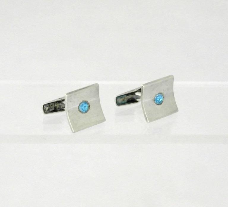Allan Adler Sterling Silver Cufflinks For Sale at 1stDibs