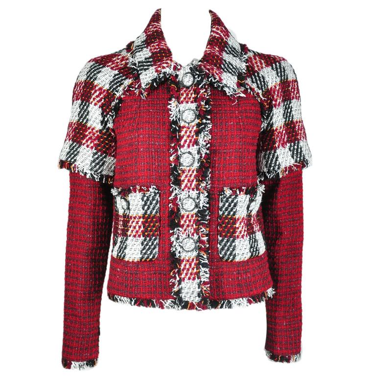 Chanel 2016 F/W Runway Collection Multi-color Tweed Jacket FR38 New at ...