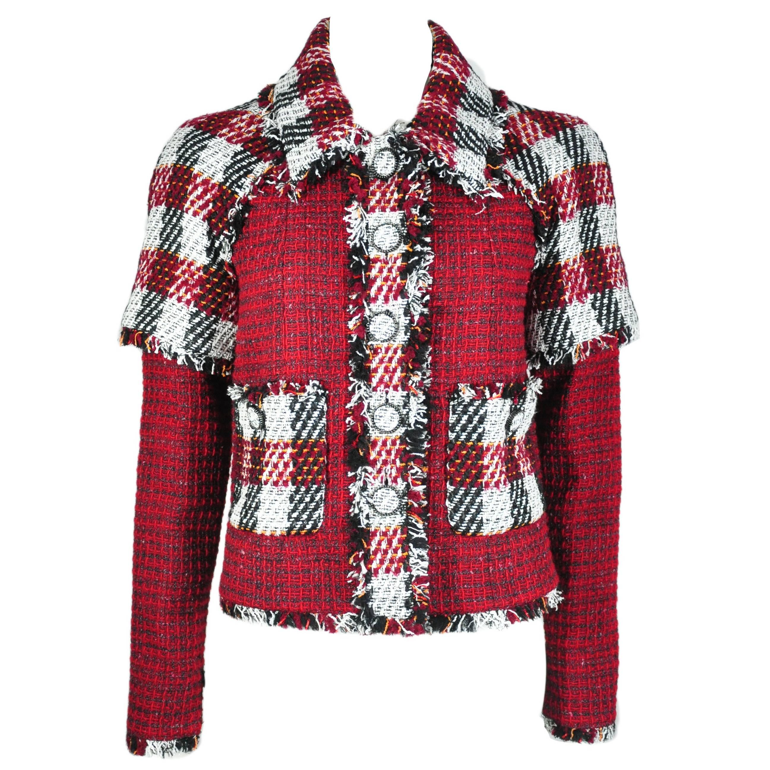 Chanel 2016 F/W Runway Collection Multi-color Tweed Jacket FR38 New at ...