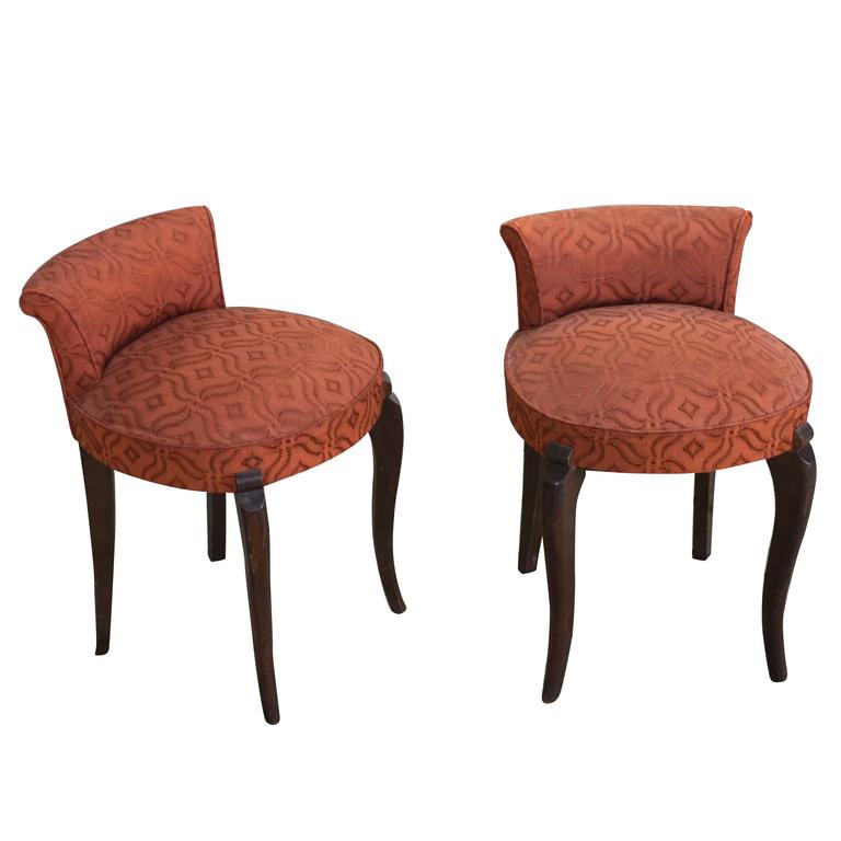 Pair of French Vanity Stools at 1stDibs