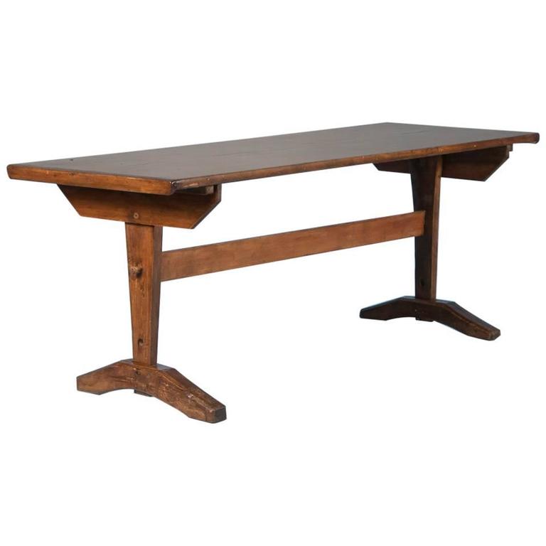 Antique Early American Country Harvest Table, 19th Century at 1stDibs