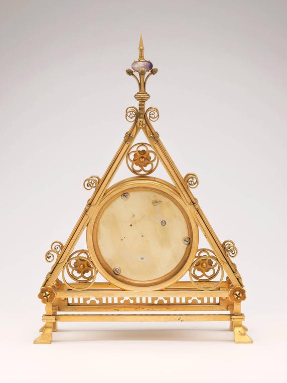 Gilt Brass Clock Designed by Bruce J. Talbert, England, circa 1875 For ...