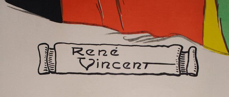 Rene Vincent - Monumental French Art Deco Period Poster For Sale at 1stDibs