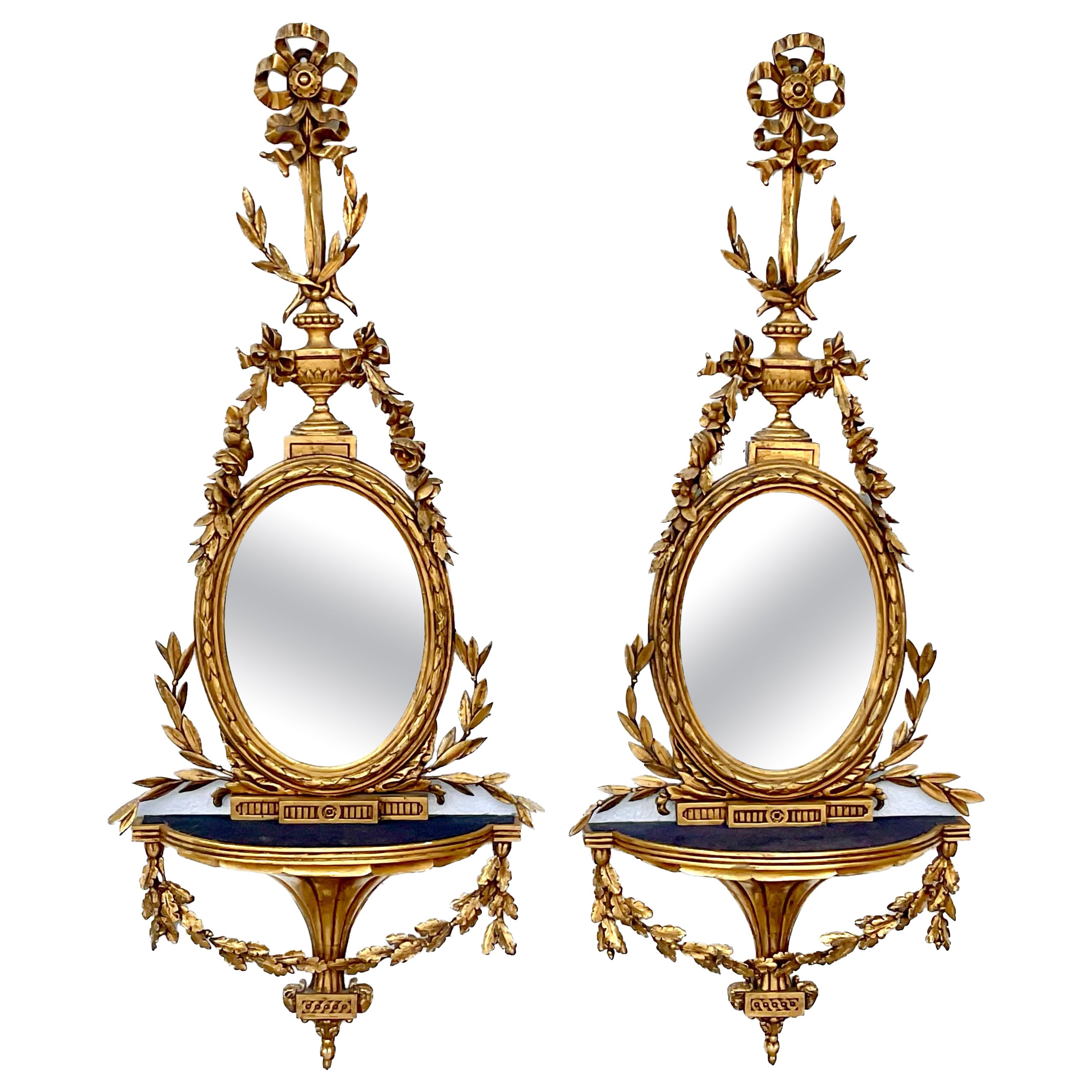A Pair of George III Giltwood Mirrors at 1stDibs