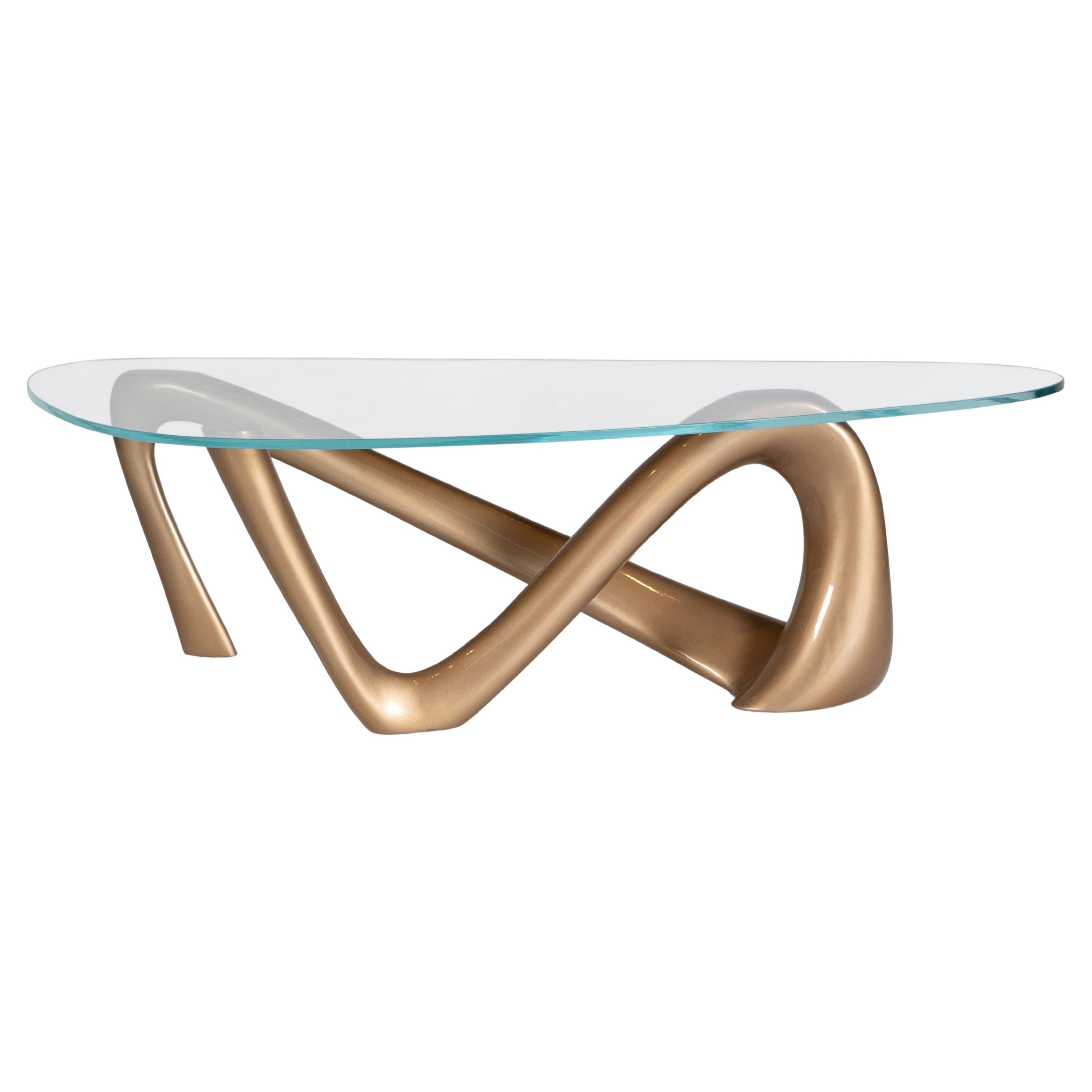 Iris Coffee Table with Glass, Dark Bronze Finish at 1stDibs | dark ...
