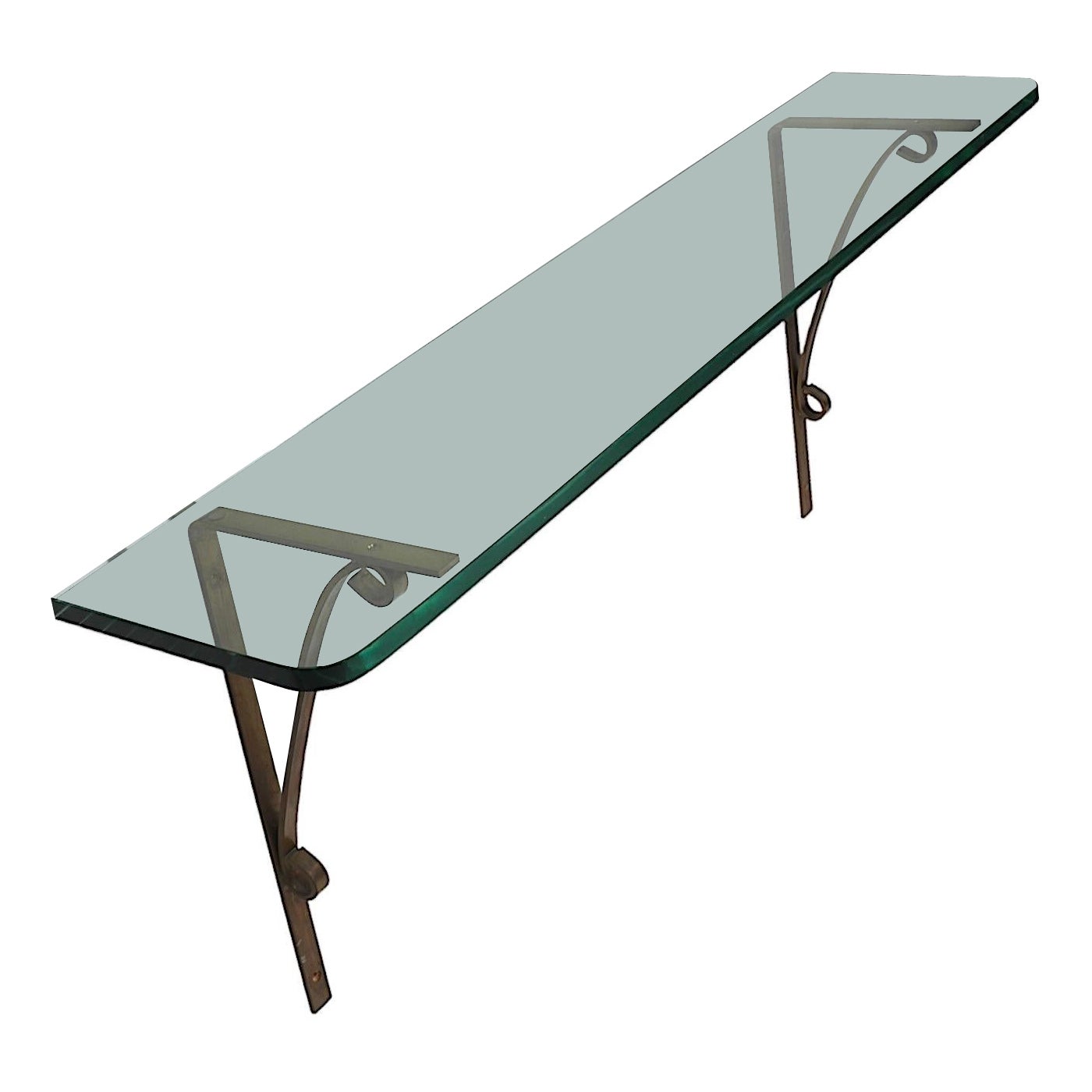 American Mid-Century Modern Floating Shelf Console at 1stDibs