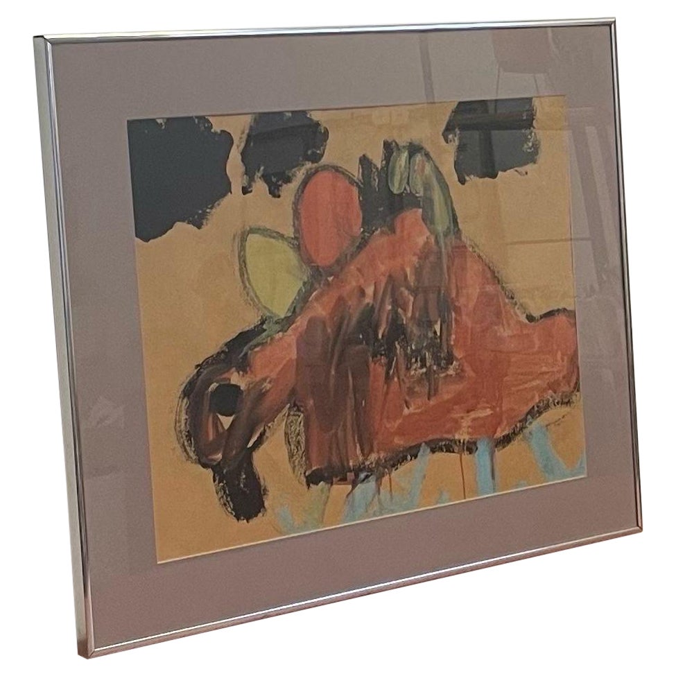 Finely Framed and Matted Lithograph by Barbara Wood Woman with Hat and ...