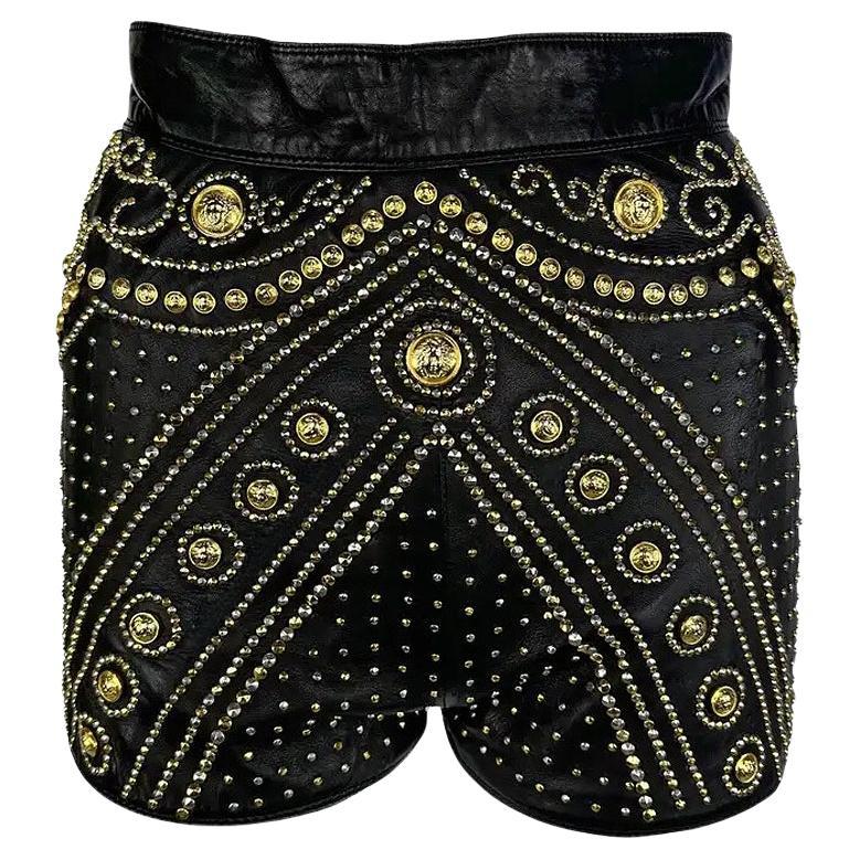 VERSACE 2018 Reissue 1991 Monroe James Dean Warhol print denim shorts ...