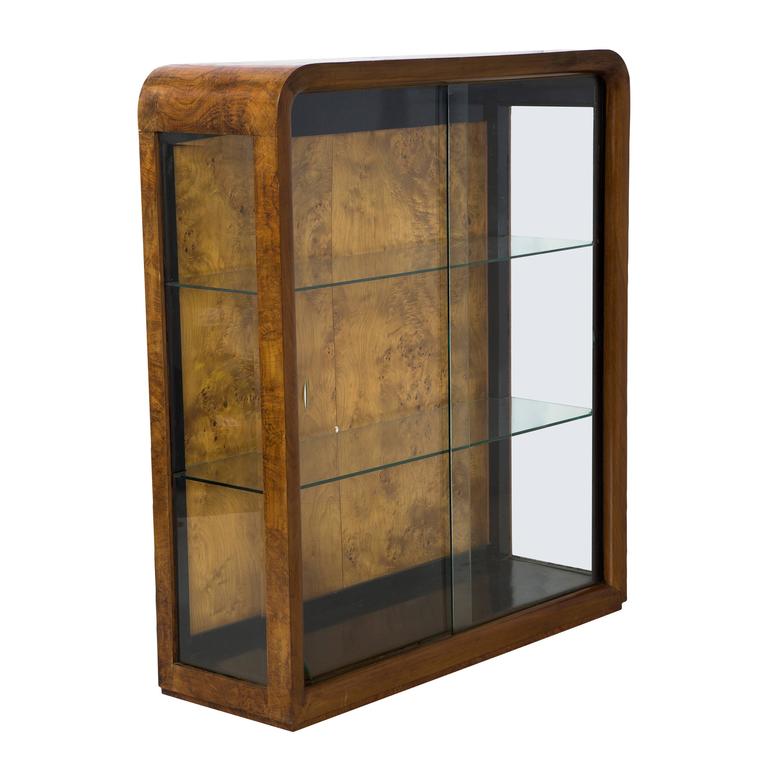 Art Deco Lit Display Case Cabinet at 1stDibs