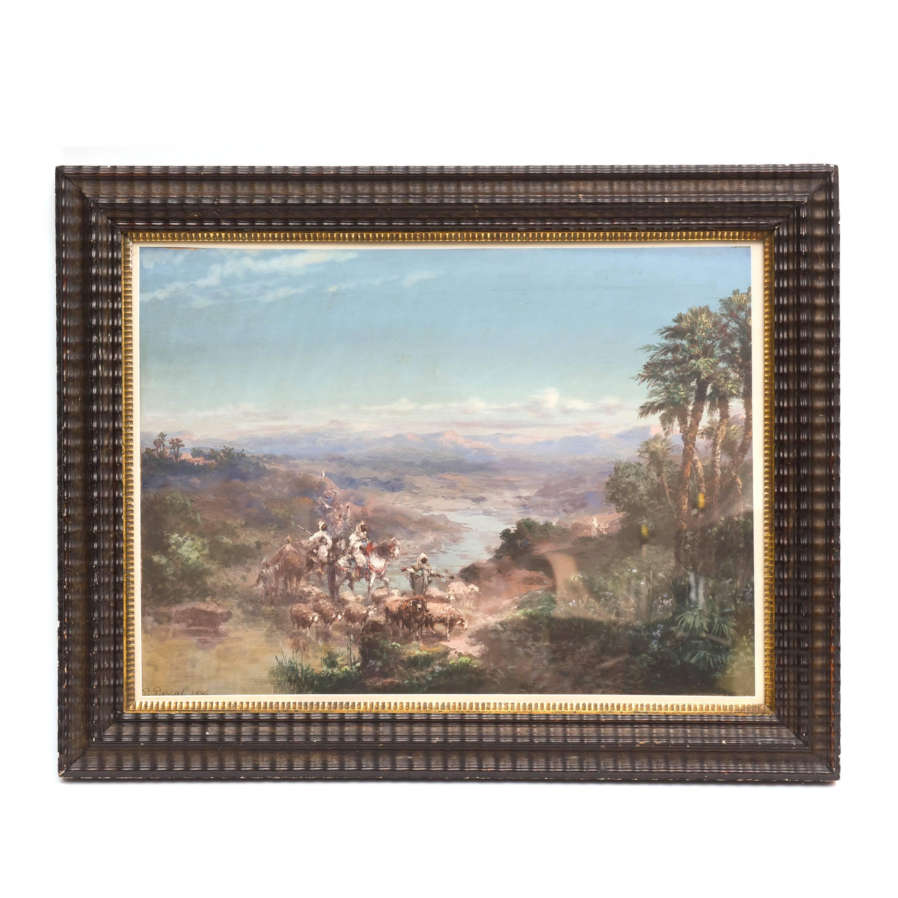 Fine 19th Century Orientalist Water Color Painting Signed Paul Pascal ...