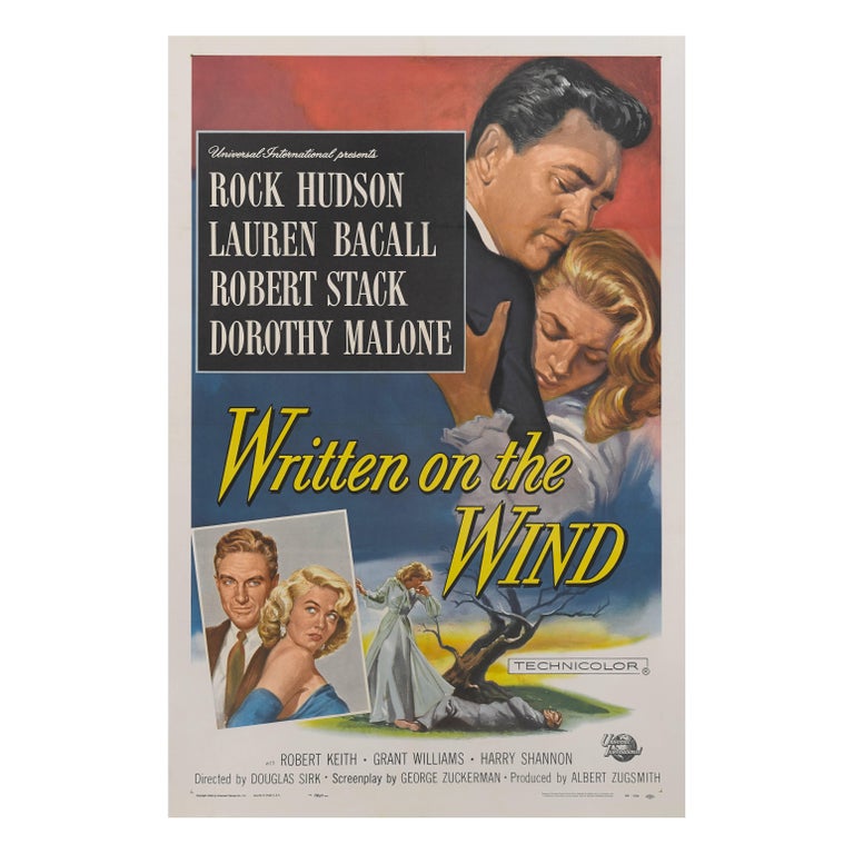 Written on the Wind, US Film Poster For Sale at 1stDibs | written on ...