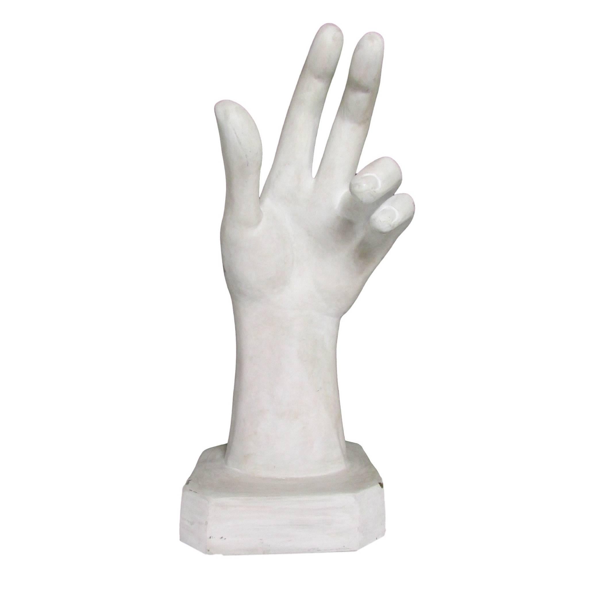 Oversized Fiberglass Hand Sculpture at 1stDibs
