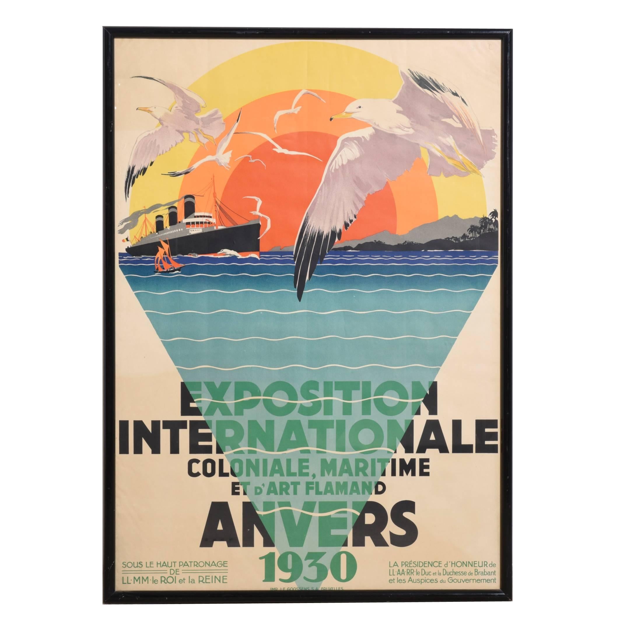 Expo International De Anvers 1930 Poster at 1stDibs
