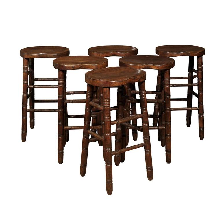 Set of Four Victorian Stools, circa 1890 at 1stDibs