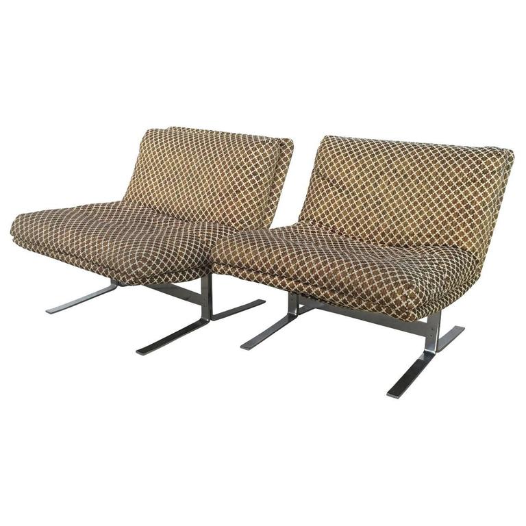 Pair of Midcentury Italian Lounge Chairs at 1stDibs