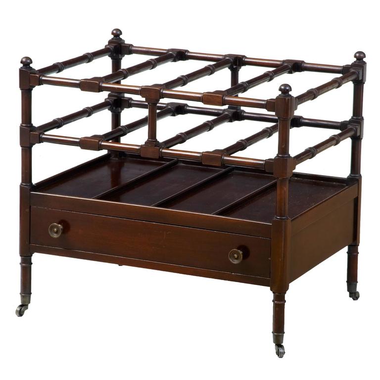 1920s Mahogany Canterbury Magazine Rack at 1stDibs | canterbury rack