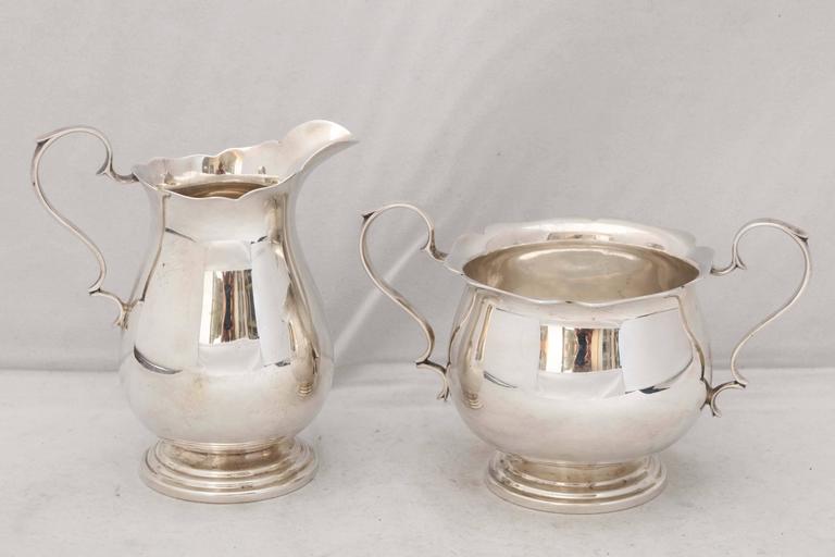 Sterling Silver American Colonial Style Three Piece Coffee or Tea Set ...