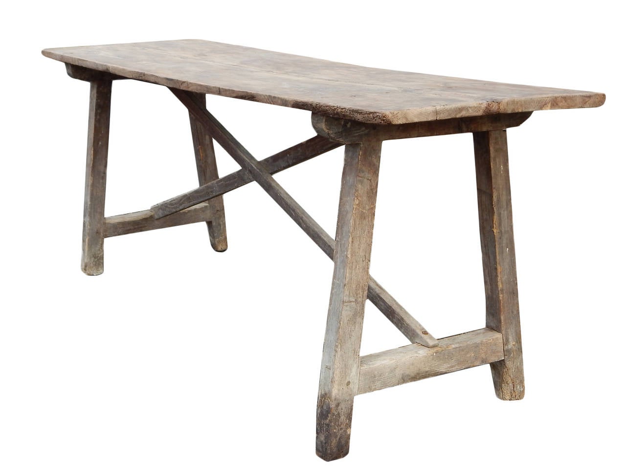 French Farmhouse Trestle Table at 1stDibs