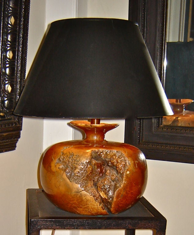 Fabulous Wood Burl Lamp at 1stDibs