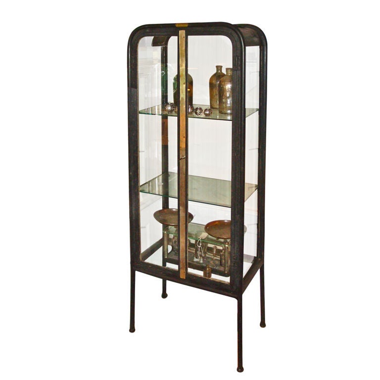 Black Metal Vitrine at 1stDibs