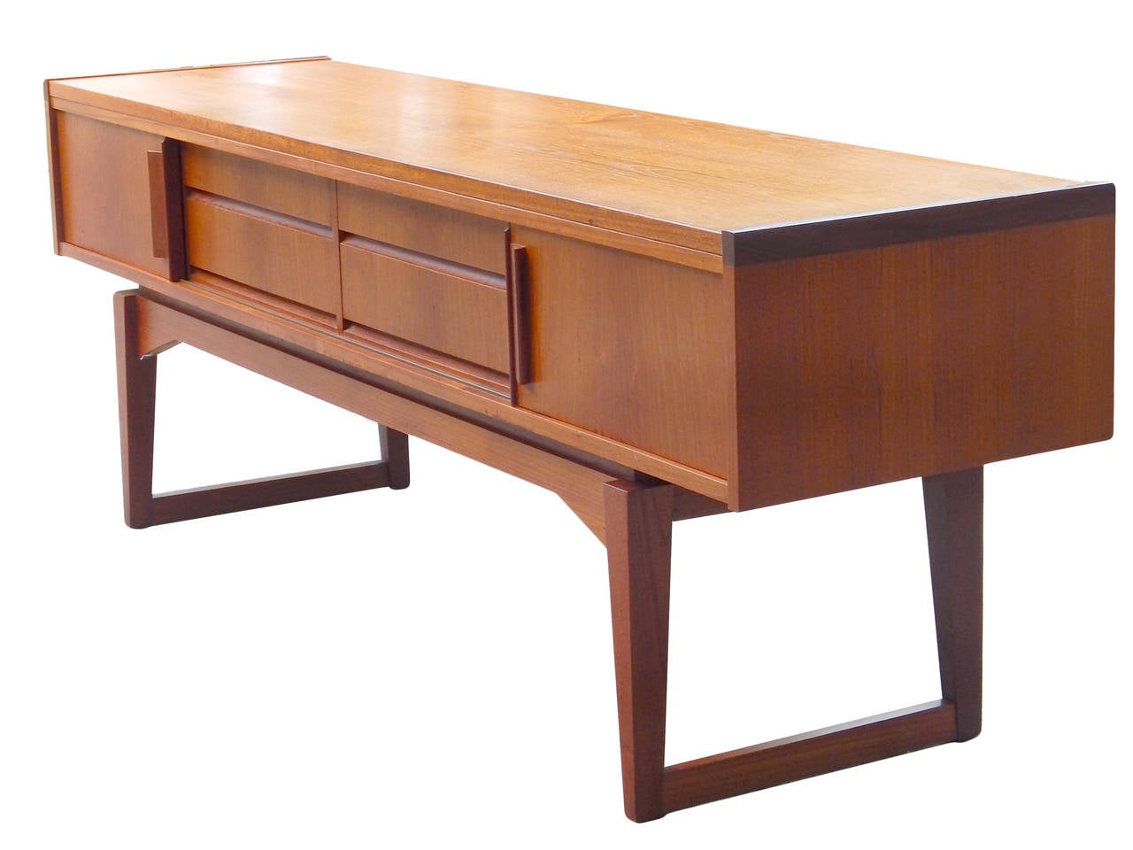 Mid Century Danish Low Console For Sale at 1stDibs