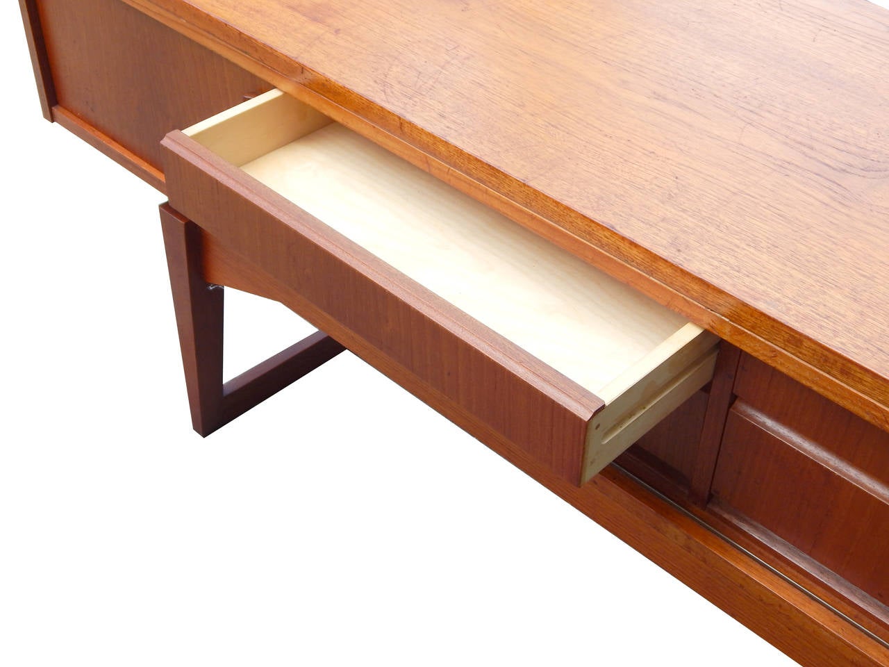 Mid Century Danish Low Console For Sale at 1stDibs