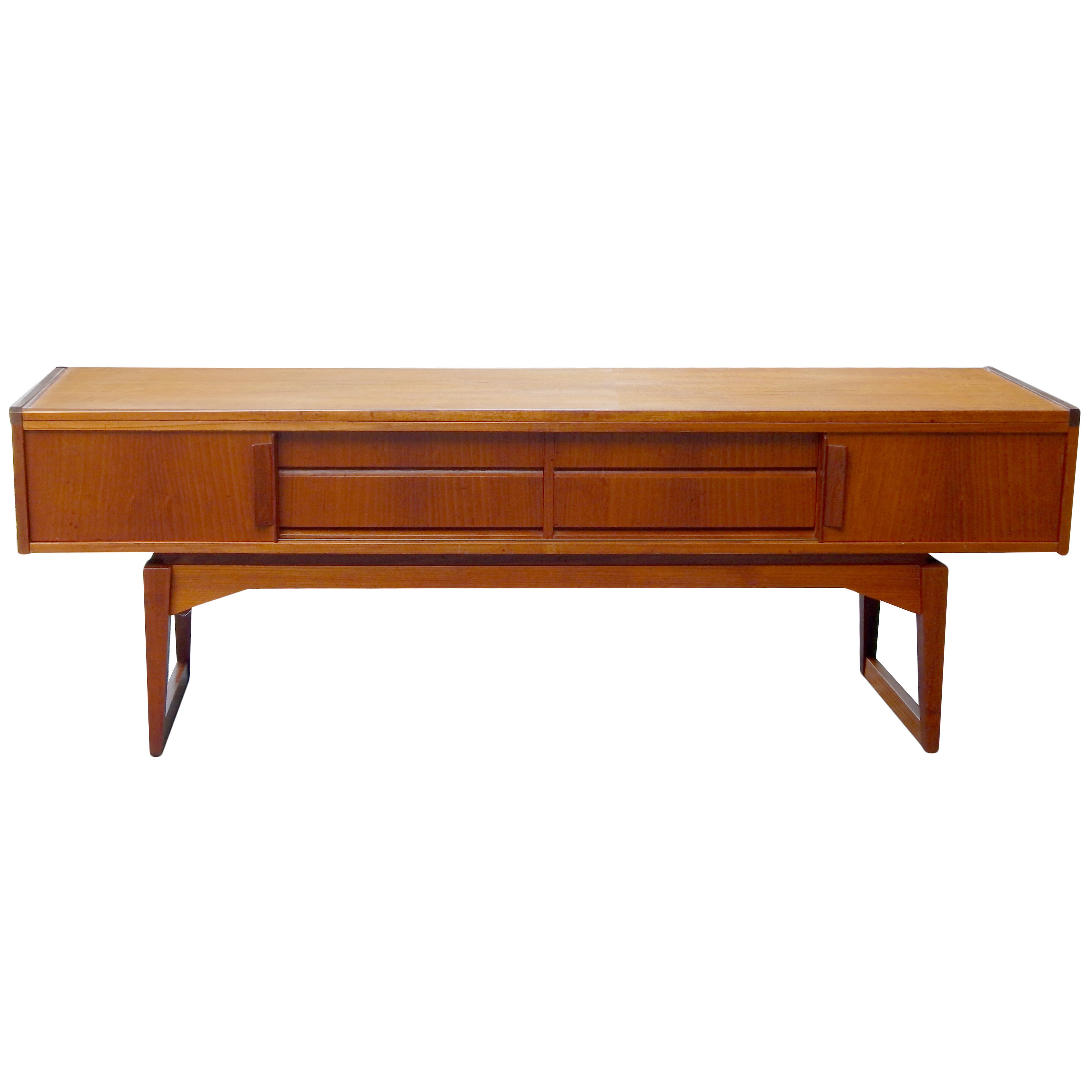 Mid Century Danish Low Console For Sale at 1stDibs