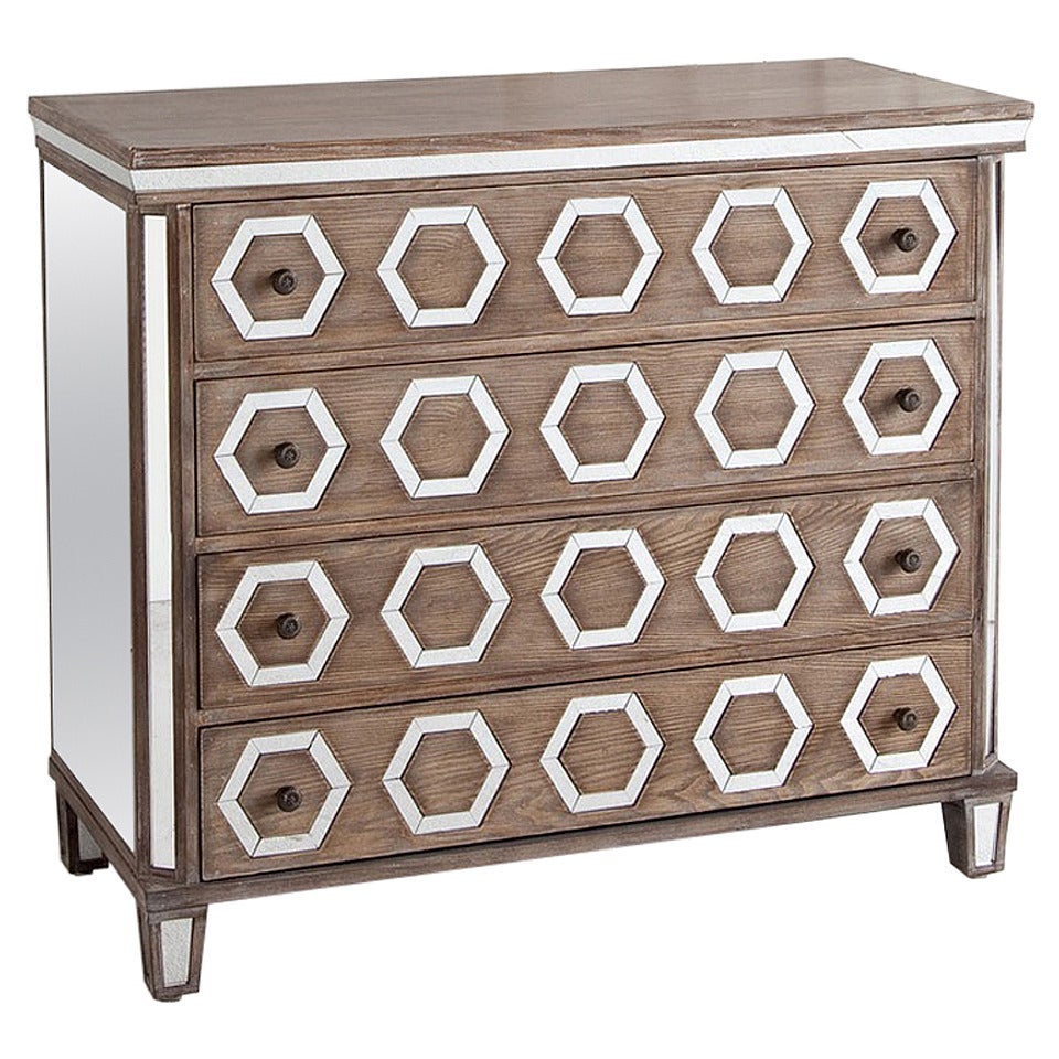 Mirrored Detail Chest of Drawers For Sale at 1stDibs