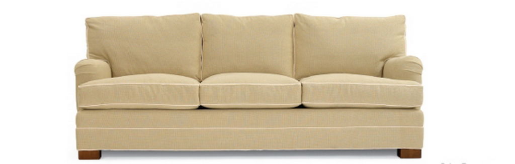 Classic English Arm Sofa with Block Feet at 1stDibs