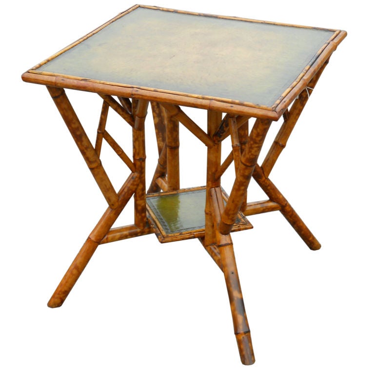 Unusual French Bamboo Table at 1stDibs