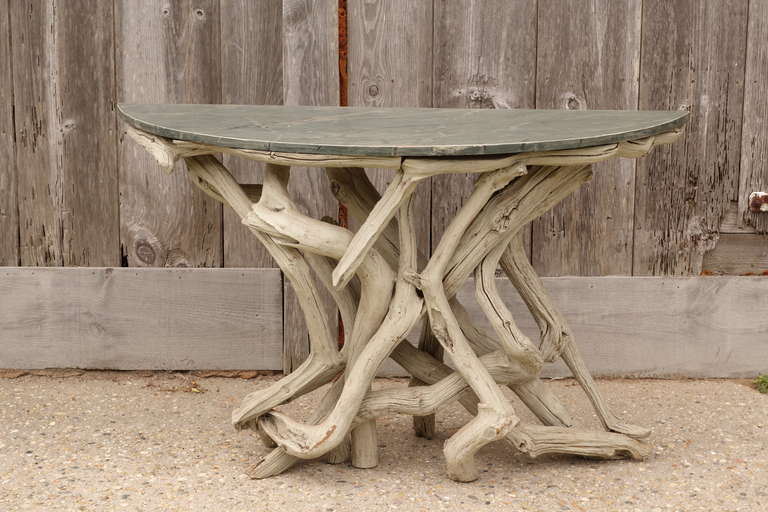 Folk Art Twig Console Table For Sale at 1stDibs