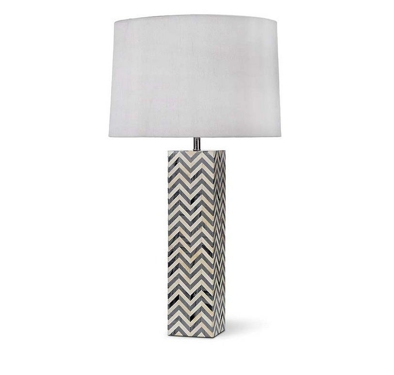 Grey Chevron Lamp For Sale at 1stDibs