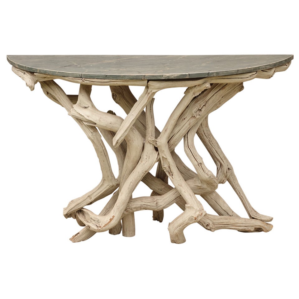 Folk Art Twig Console Table For Sale at 1stDibs