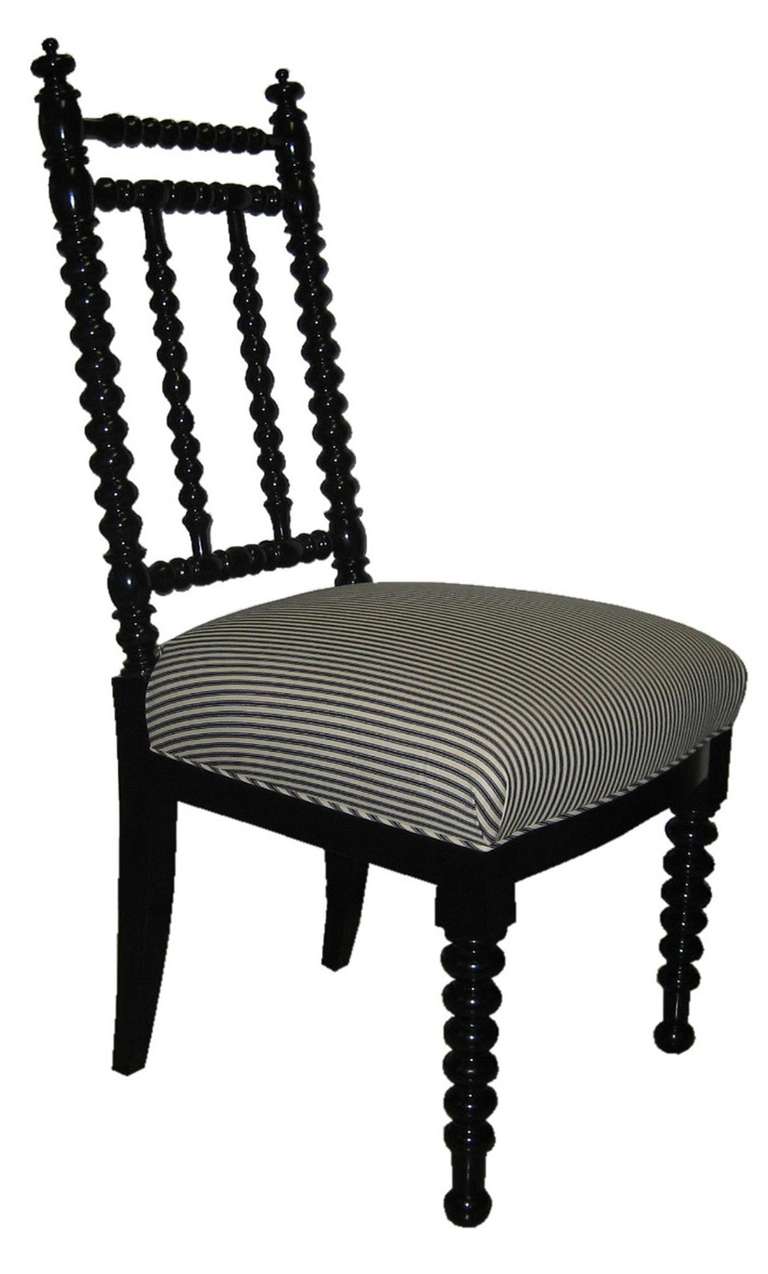 Striped Bobbin Chair For Sale at 1stDibs