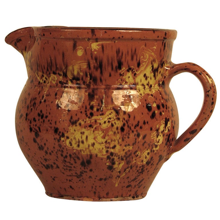Beautifully Glazed Large Provincial French Pitcher For Sale at 1stDibs