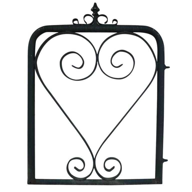 Heart Shaped Iron Garden Gate at 1stDibs