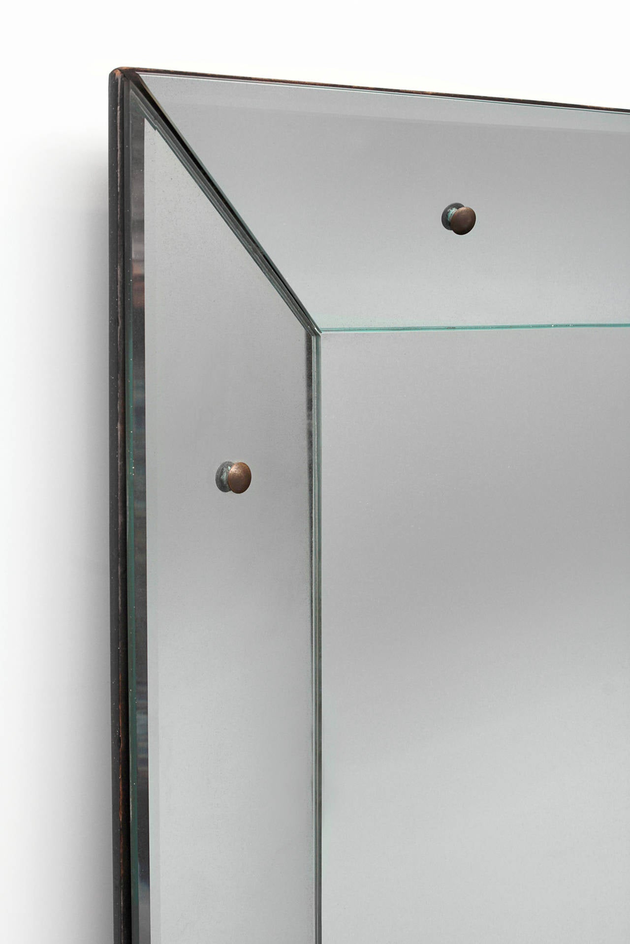 Large Glass Framed Mirror For Sale at 1stDibs