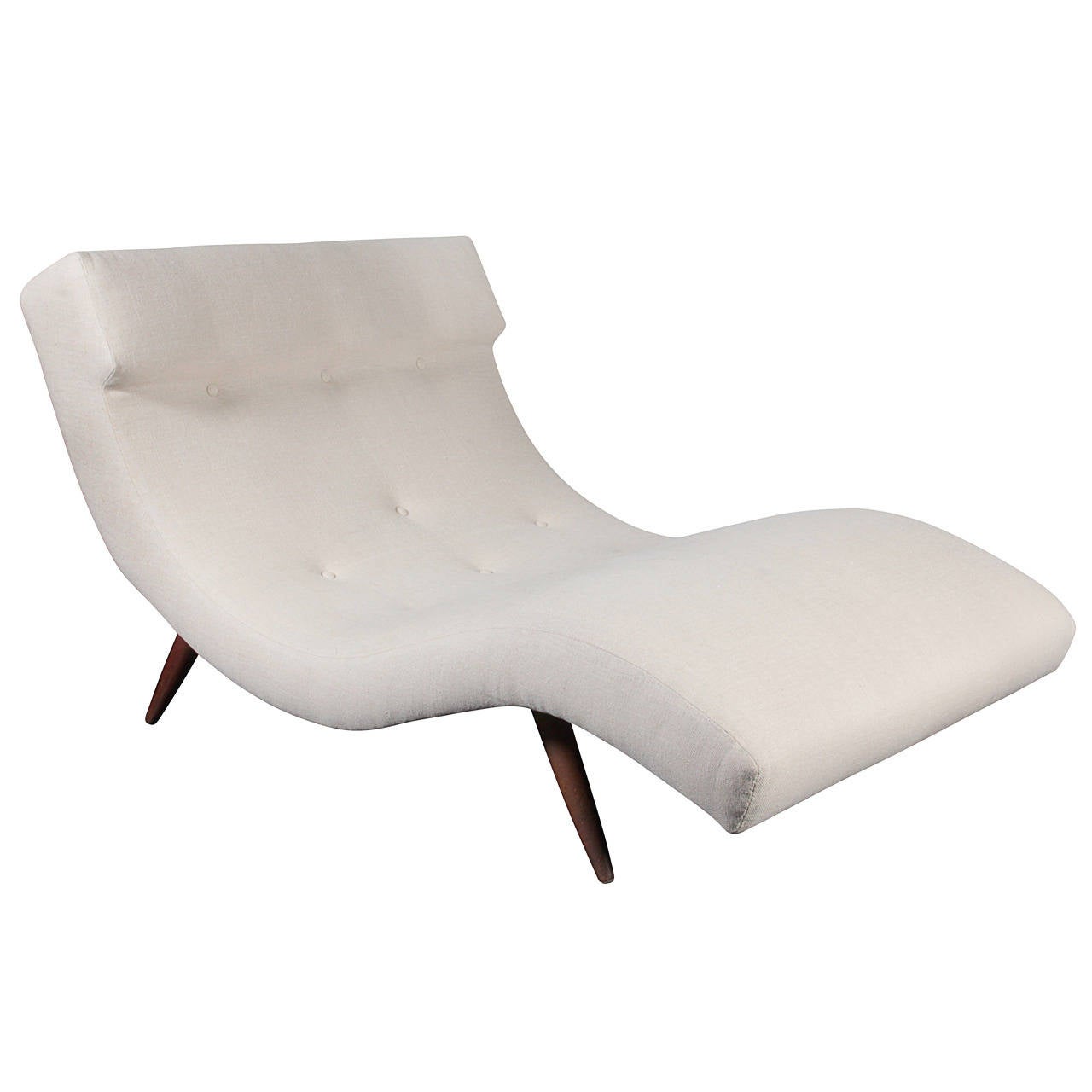 Linen Wave Chaise Longue at 1stDibs