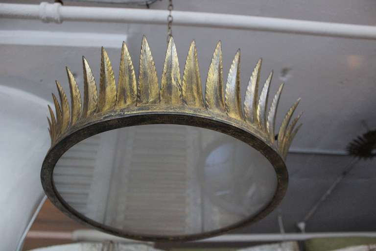 Large Crown Ceiling Fixture at 1stDibs